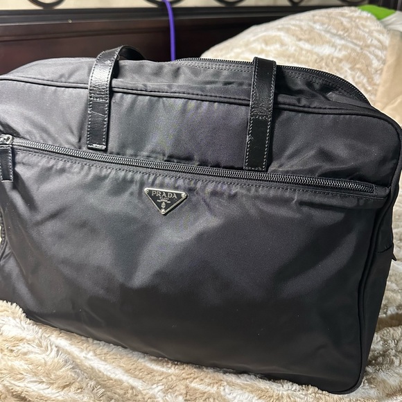 Prada | Bags | Prada Black Laptop Office Bag | Poshmark